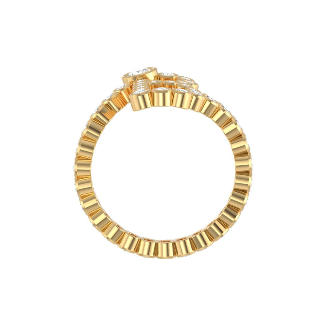 Diamond Bubble Initial Ring – TheCustomGoodsCo