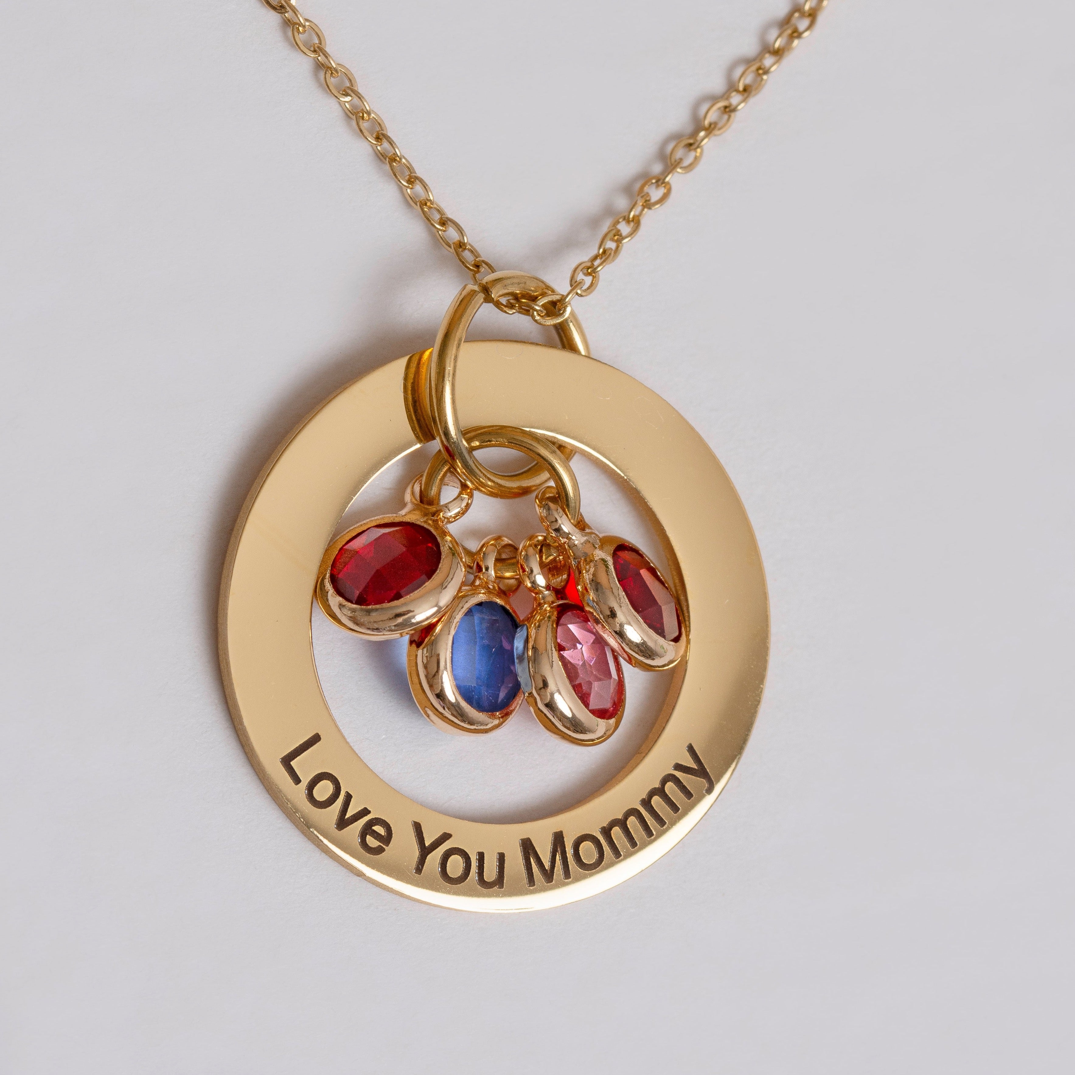 Eternal Ring Birthstone Family Necklace – TheCustomGoodsCo