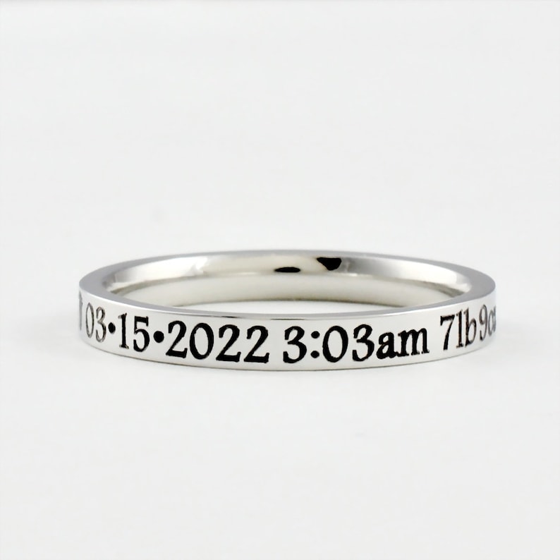 Custom Baby Stats Ring – TheCustomGoodsCo