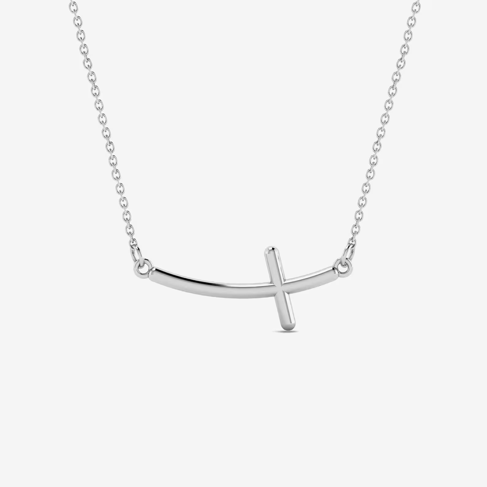 Curved Cross Necklace – TheCustomGoodsCo