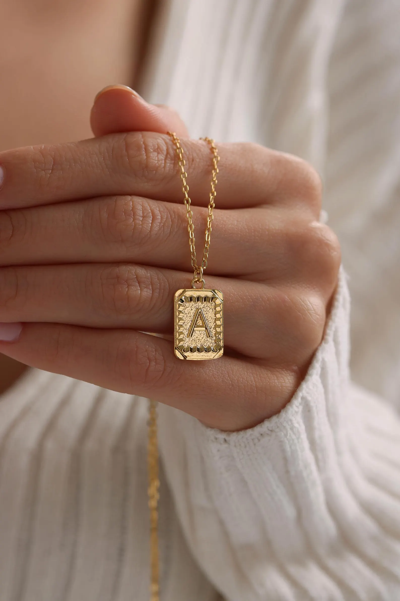 Signet Initial Necklace – Custom Collective